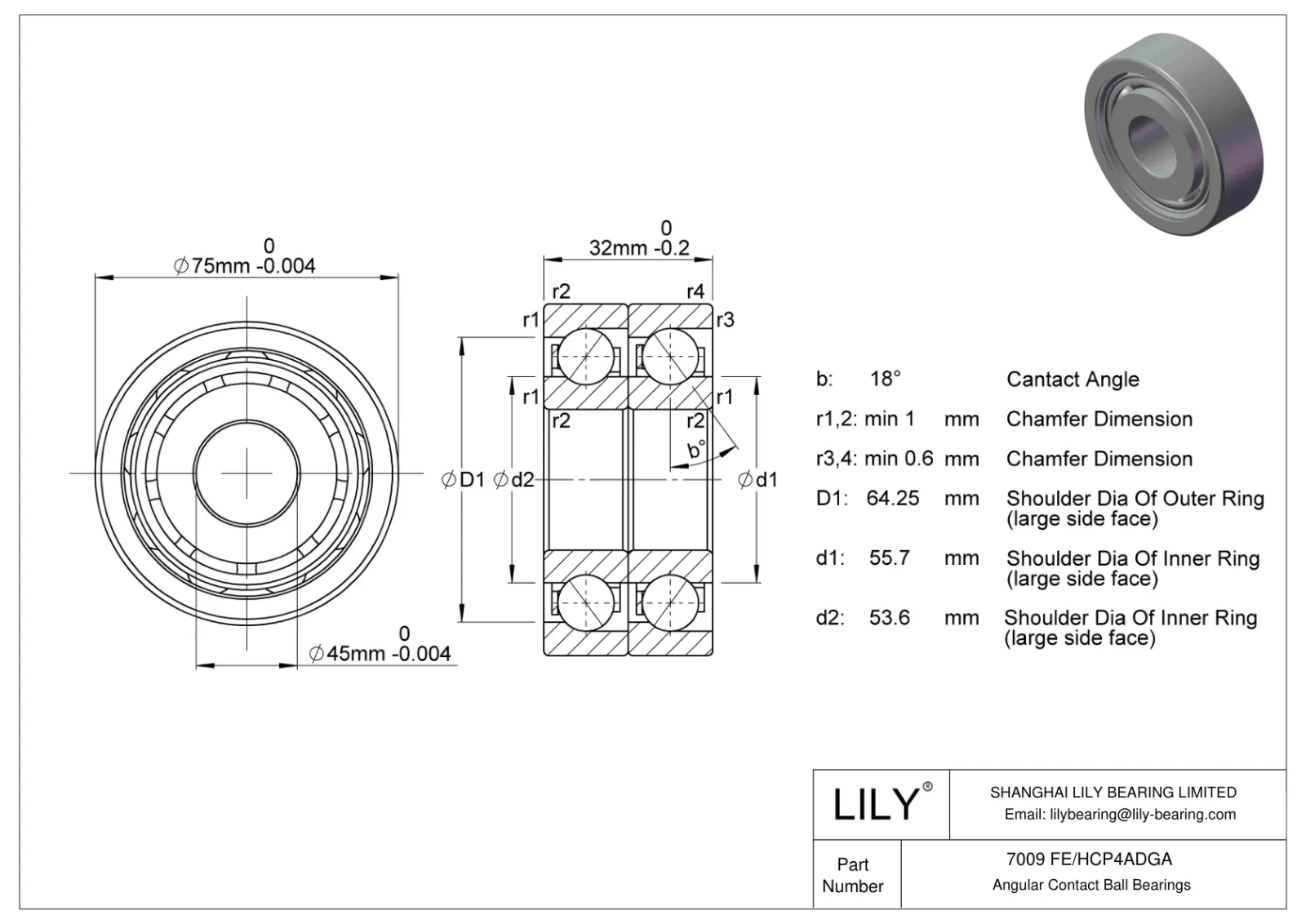 7009 FE/HCP4ADGA | Super Precision Angular Contact Ball Bearings - SKF ...