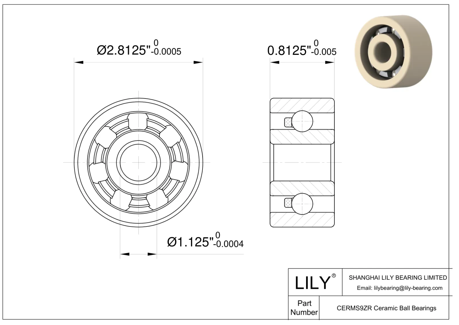 RMS9 Ceramic Bearings | Ceramic Ball Bearings | LILY Bearing