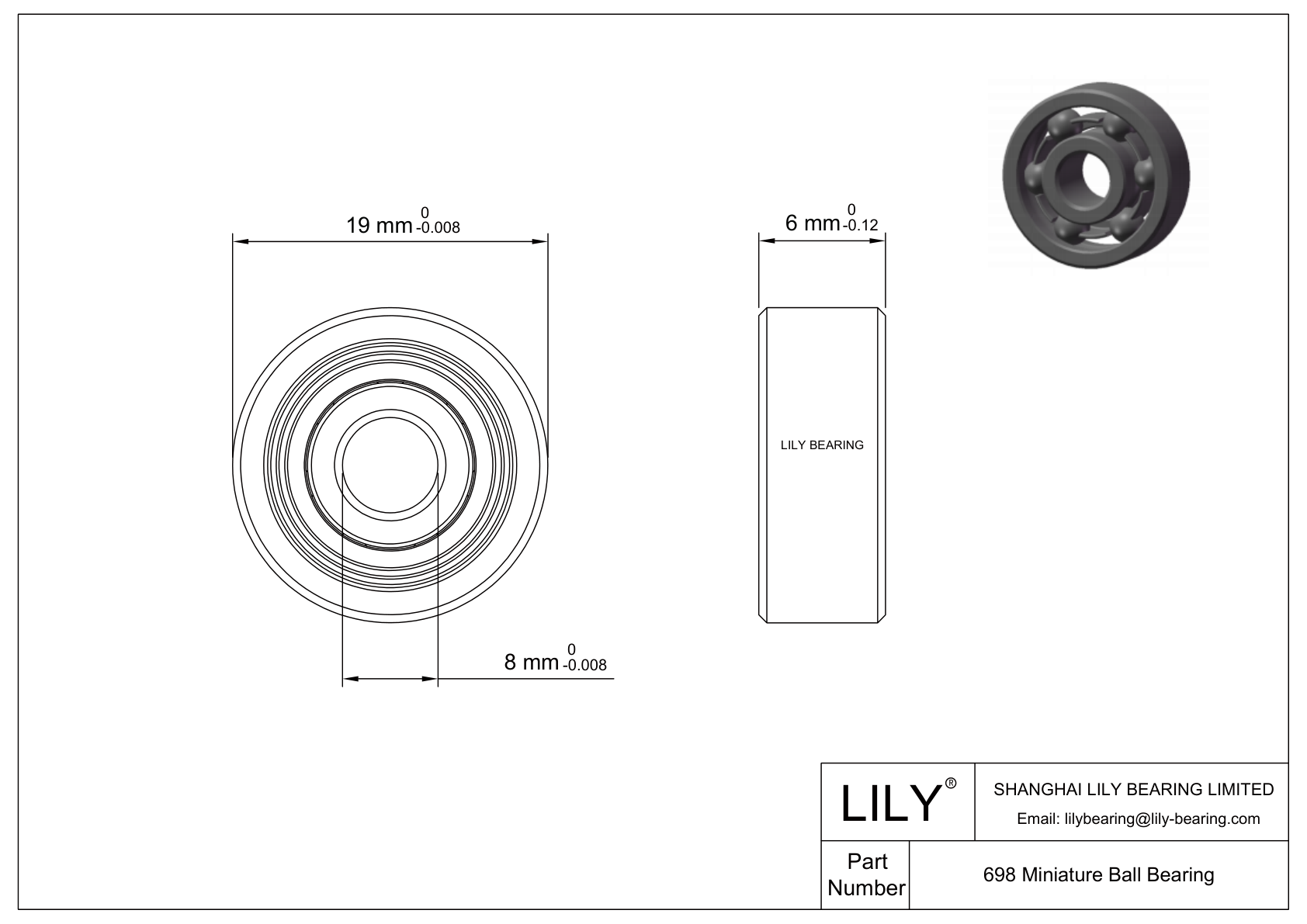 R-1980 | Metric Size NMB Ball Bearings - NMB | LILY Bearing