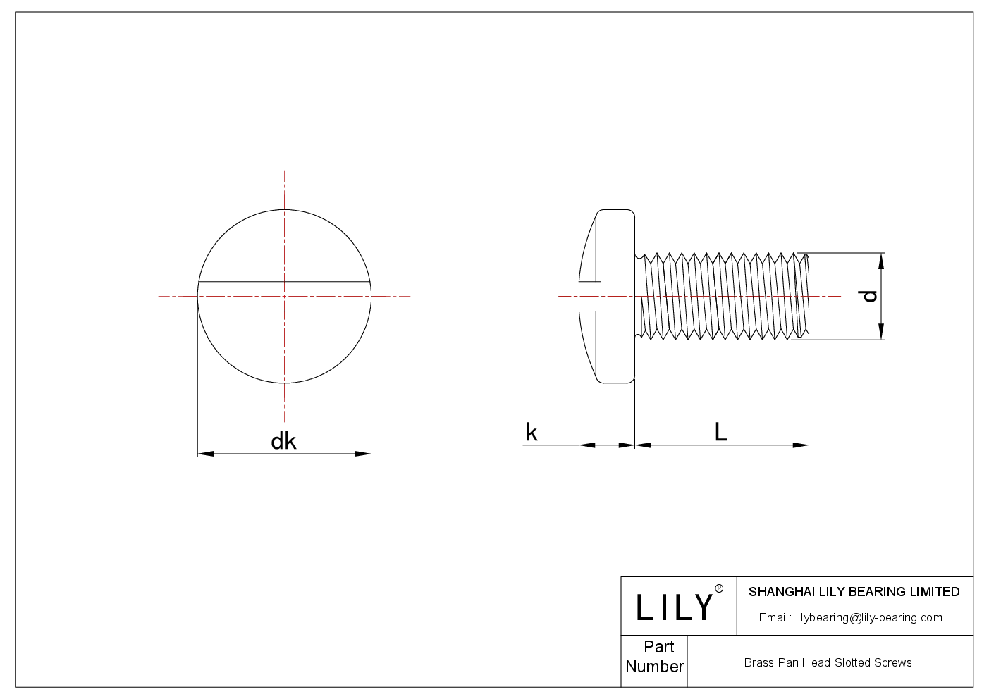 91794A832 | High-Profile Narrow FillisterHead Slotted Screws | LILY Bearing
