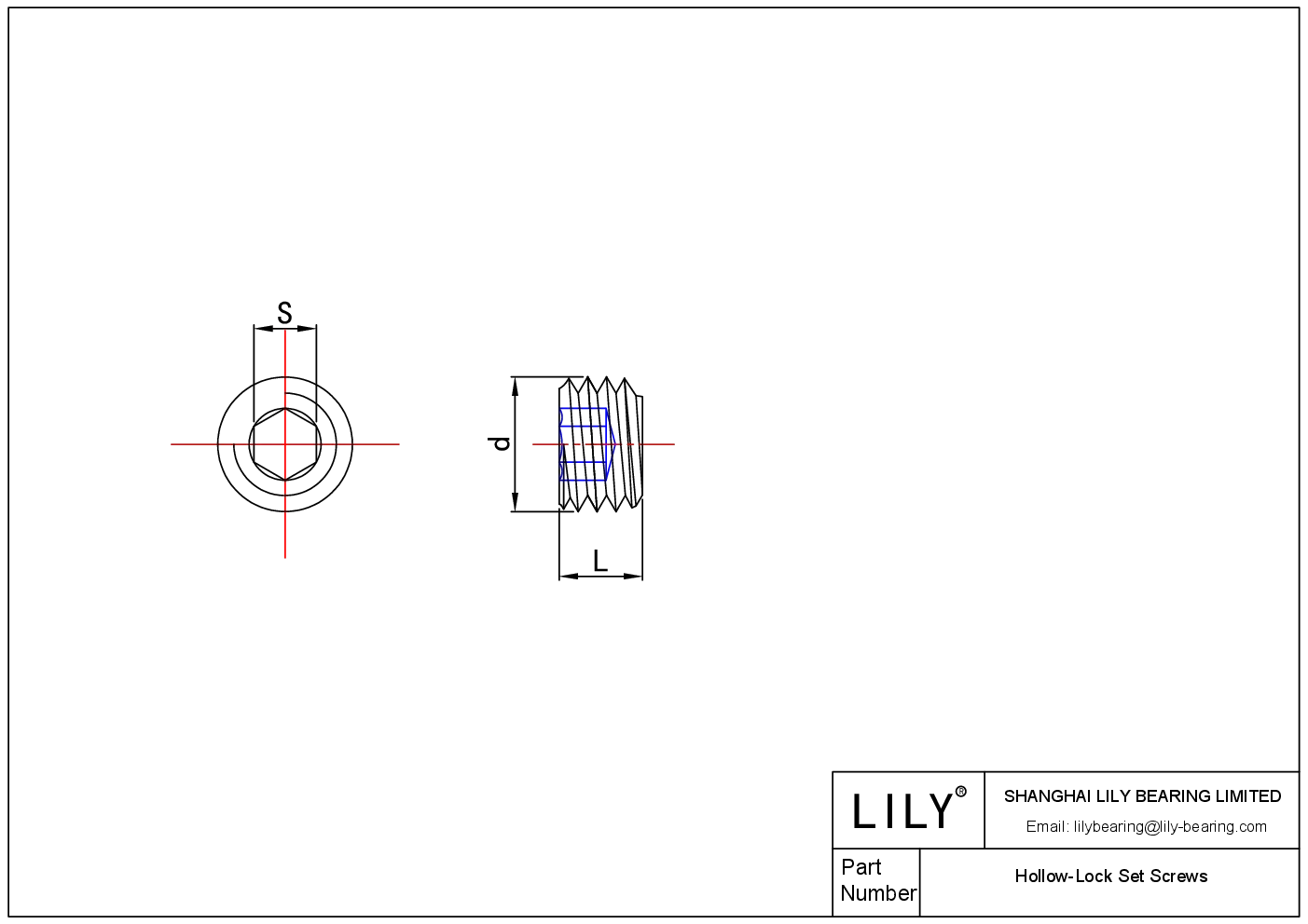 91301A037 | Hollow-Lock Set Screws | LILY Bearing