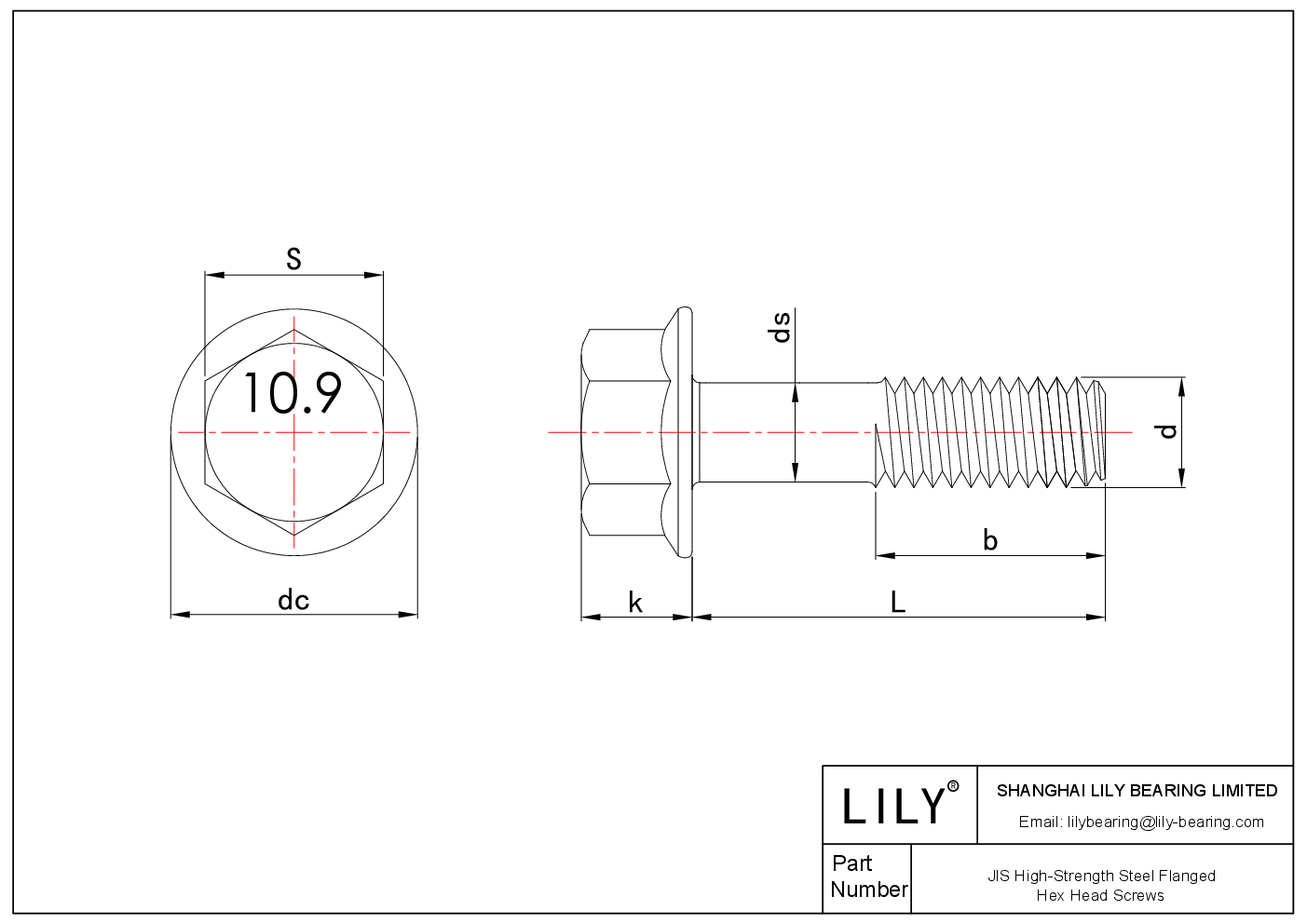 95735A115 | JIS High-Strength SteelFlanged Hex Head Screws | LILY Bearing