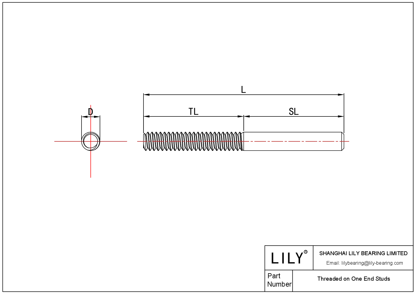 97042A724 | Partially Threaded Studs | LILY Bearing