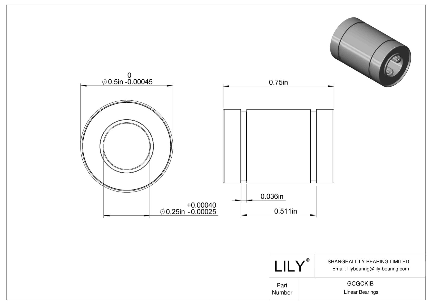 6262K81 | Common Linear Ball Bearings | LILY Bearing