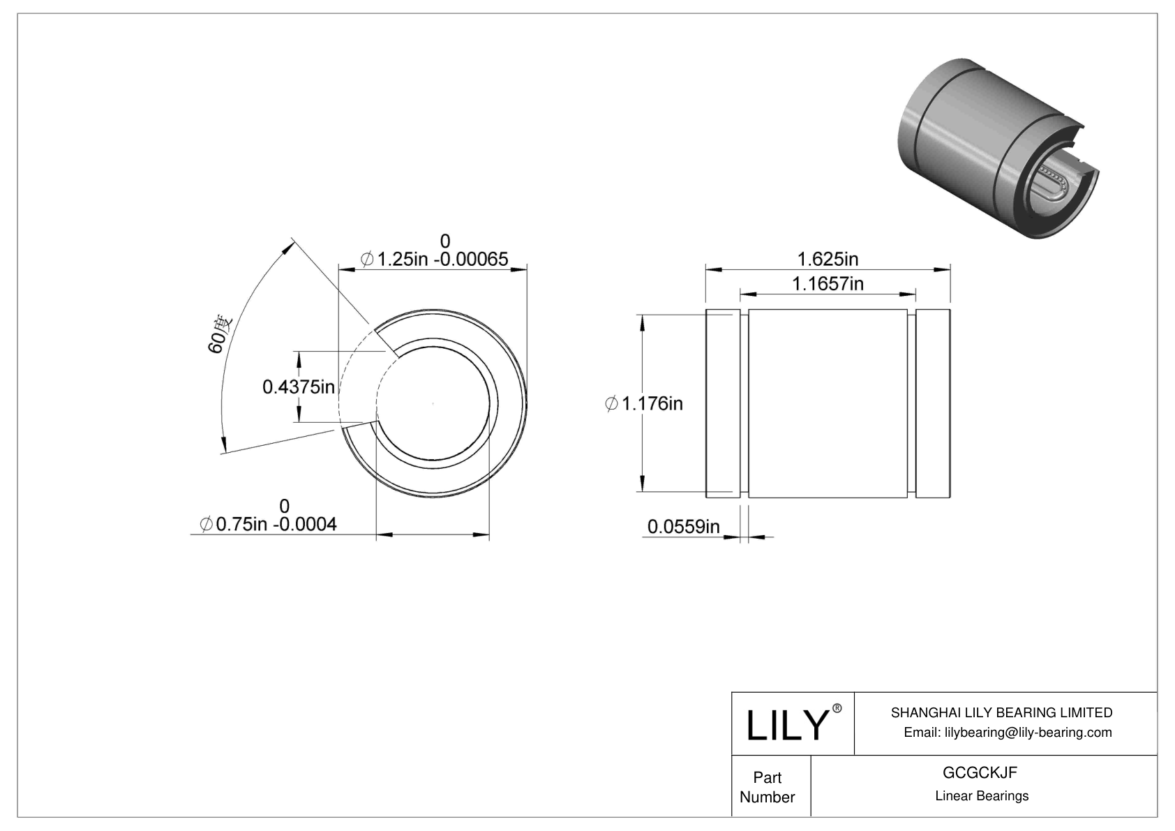 6262K95 | Common Linear Ball Bearings for Support Rail Shafts | LILY ...