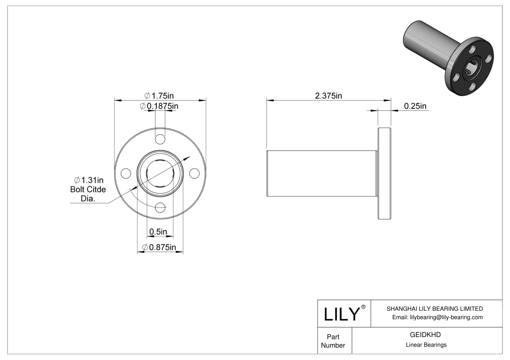 6483K73 | Flange-Mounted Linear Ball Bearings | LILY Bearing