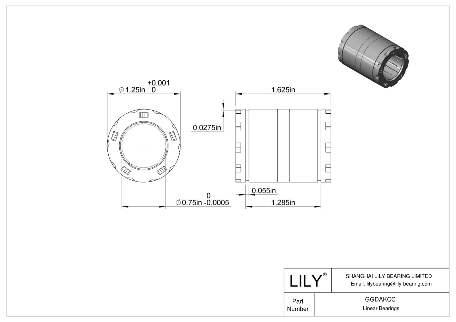 6630K22 | Common Linear Ball Bearings | LILY Bearing