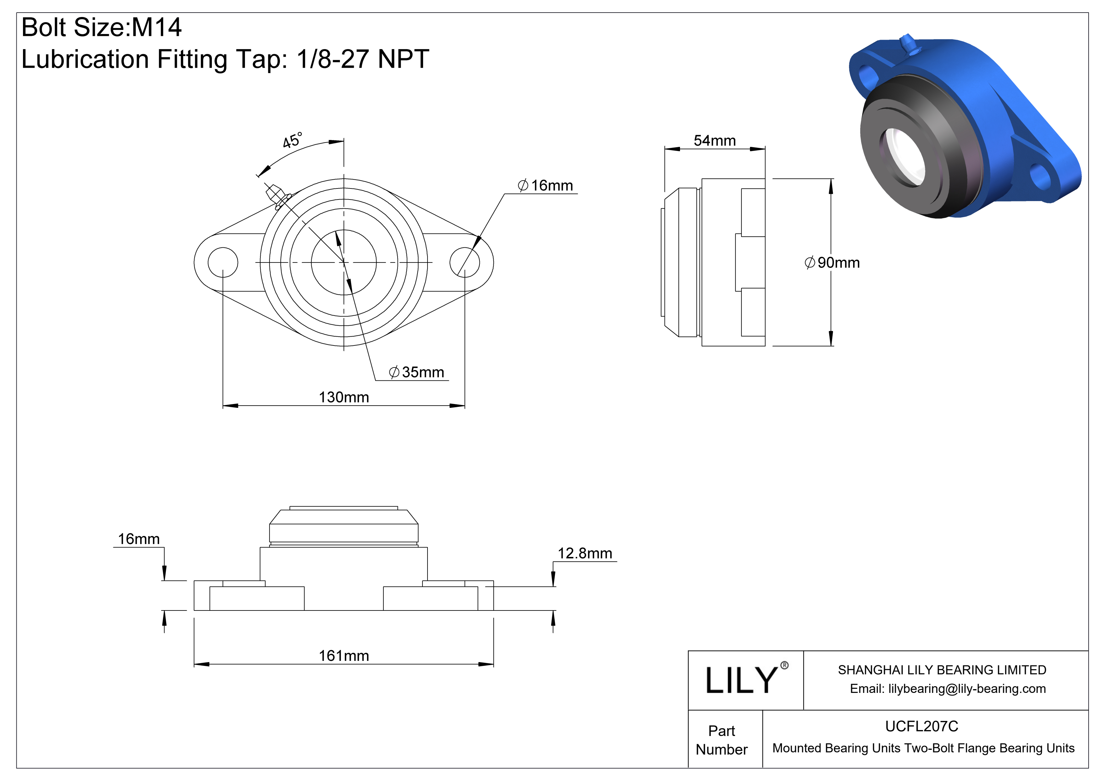 UCFL207C | Mounted Bearing Units Two-Bolt Flange Bearing Units - AMI ...