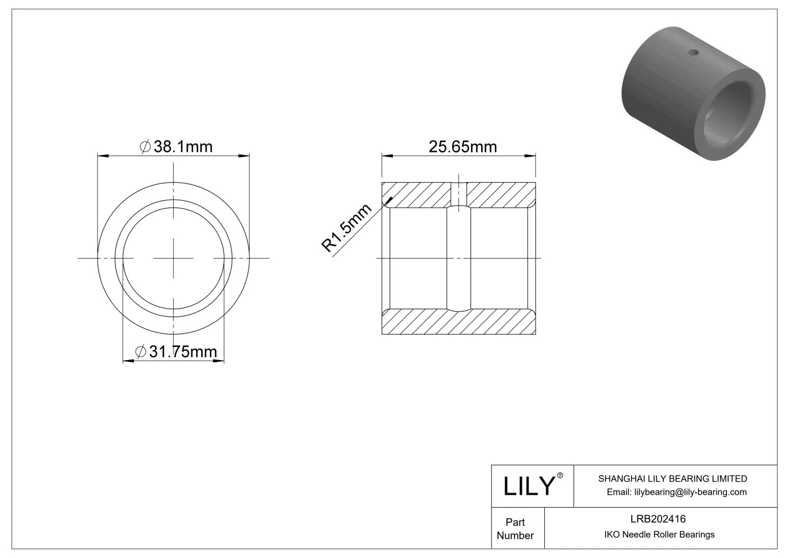 LRB202416 | Inner Rings - IKO | LILY Bearing