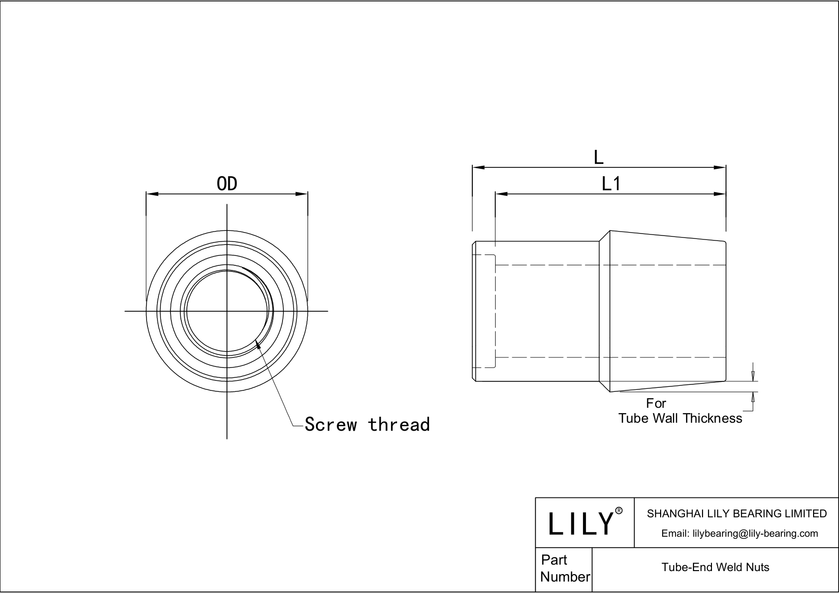 94640A370 | Tube-End Weld Nuts | LILY Bearing