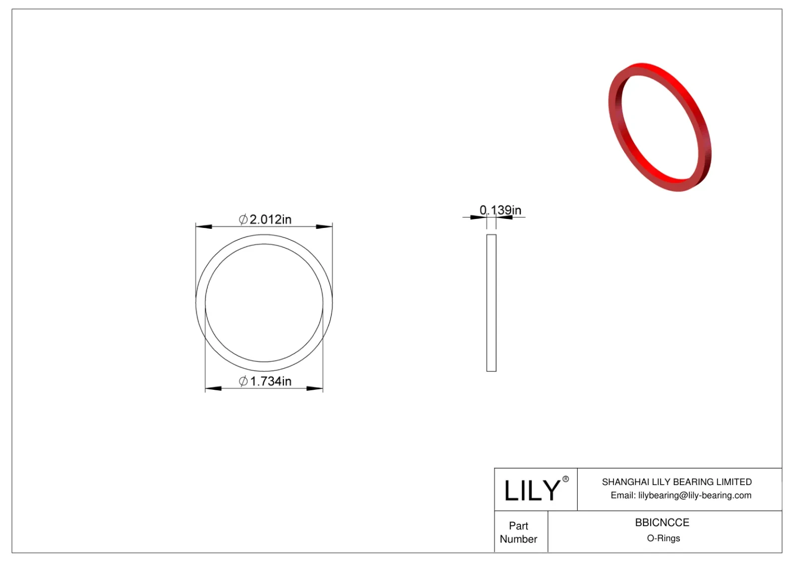 1182N224 | High Temperature O-Rings Square | LILY Bearing