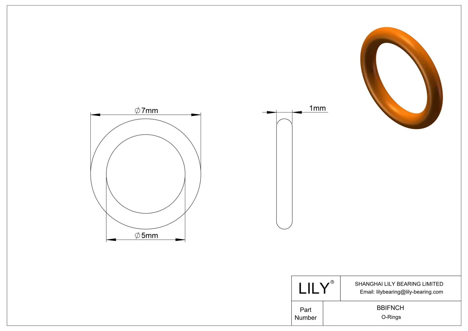 1185N27 | Chemical Resistant O-rings Round | LILY Bearing
