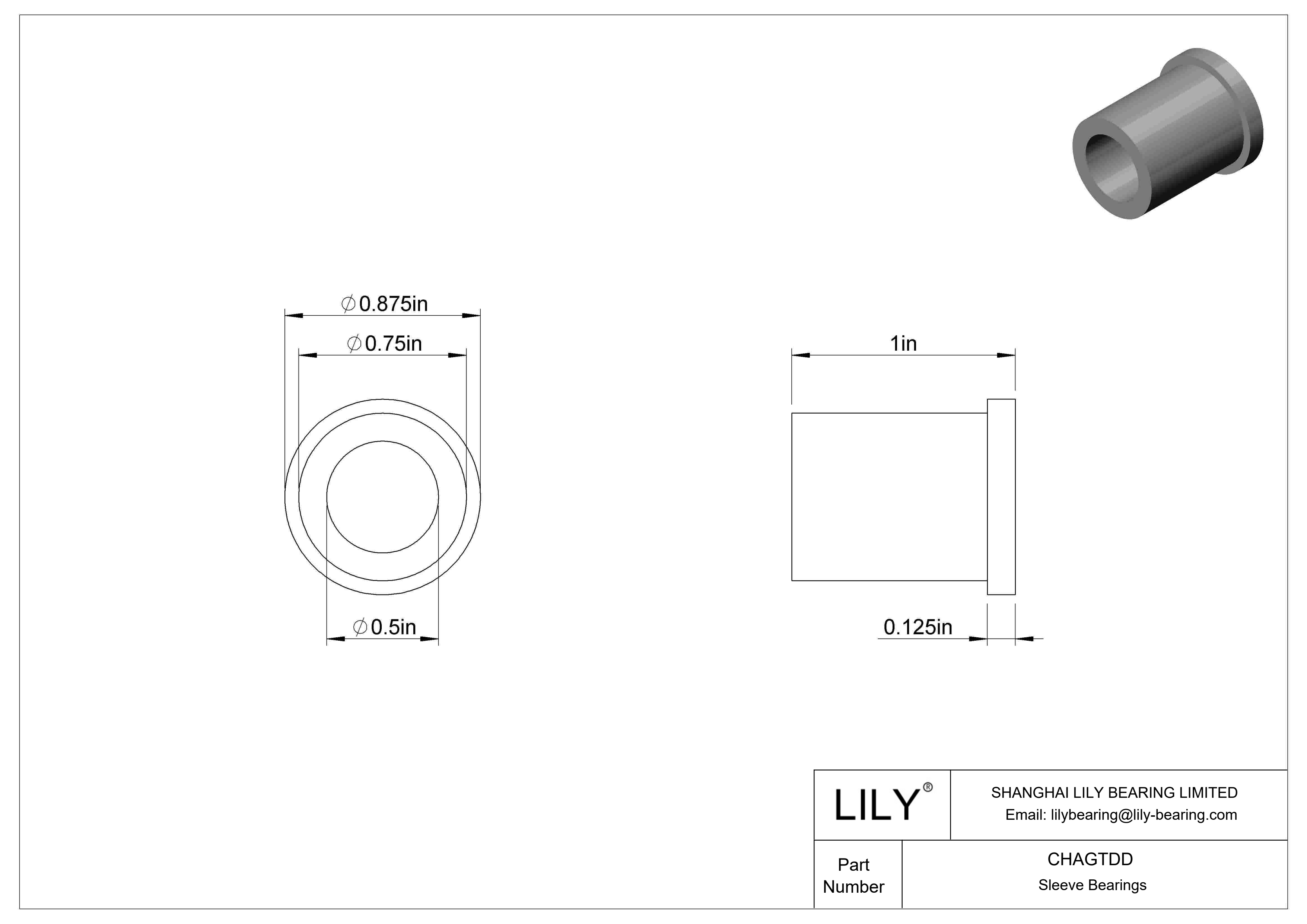 2706T33 | Ultra-Low-Friction Dry-Running Flanged Sleeve Bearings | LILY ...