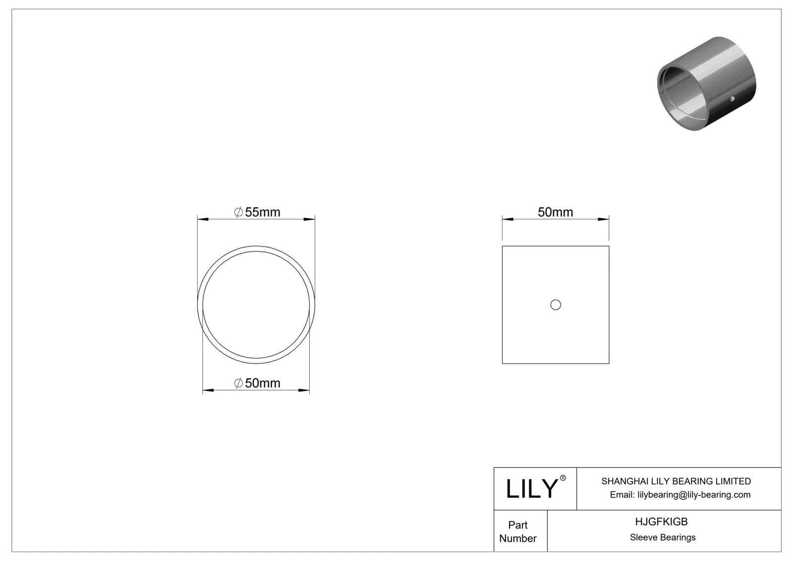 7965K861 | Multipurpose Sleeve Bearings with Groove | LILY Bearing