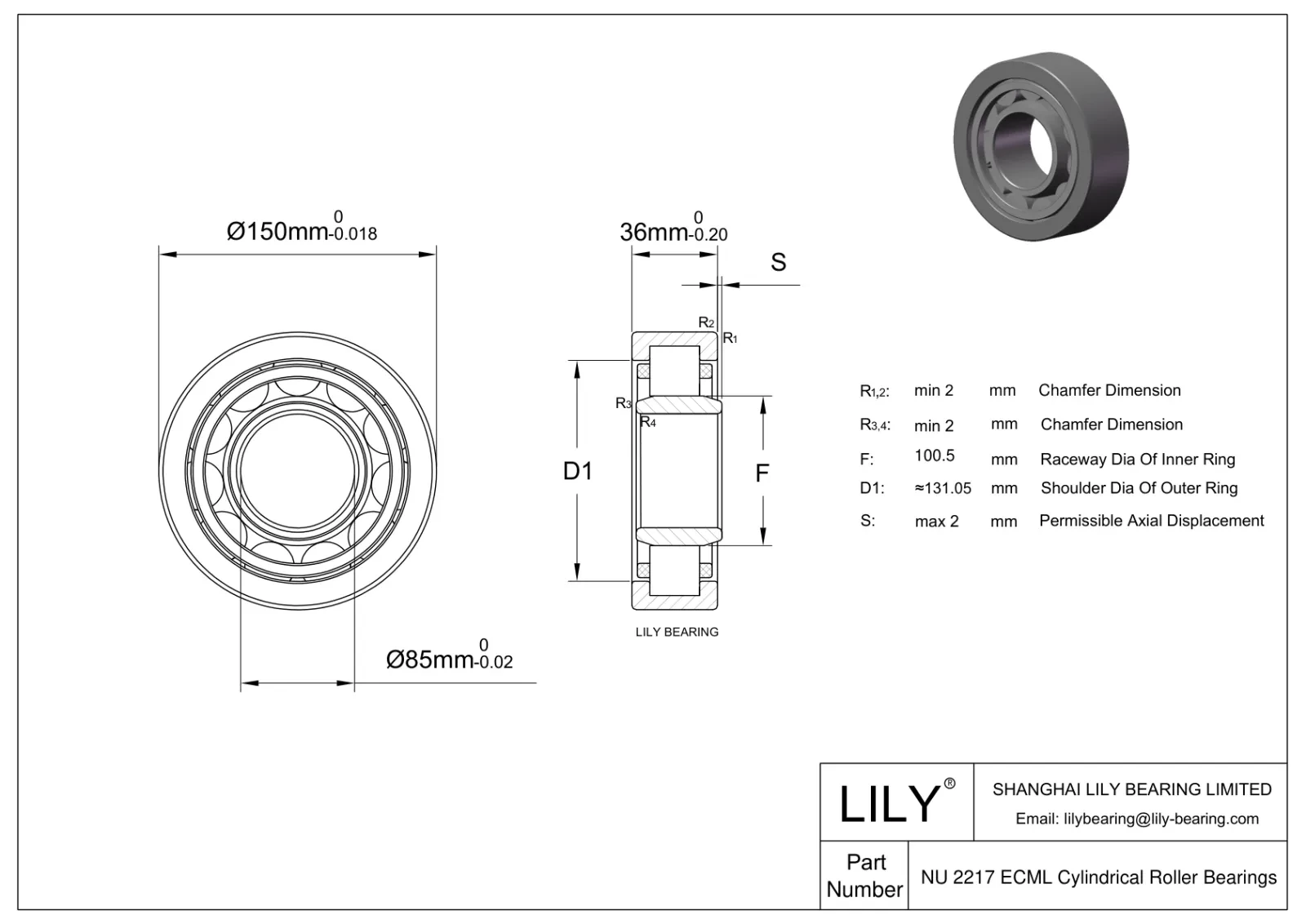 NU 2217 ECML | Single Row Cylindrical Roller Bearings With Inner Ring ...