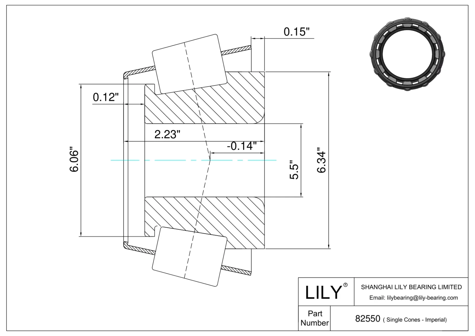 82550 | Single Cones (Imperial) - Timken | LILY Bearing