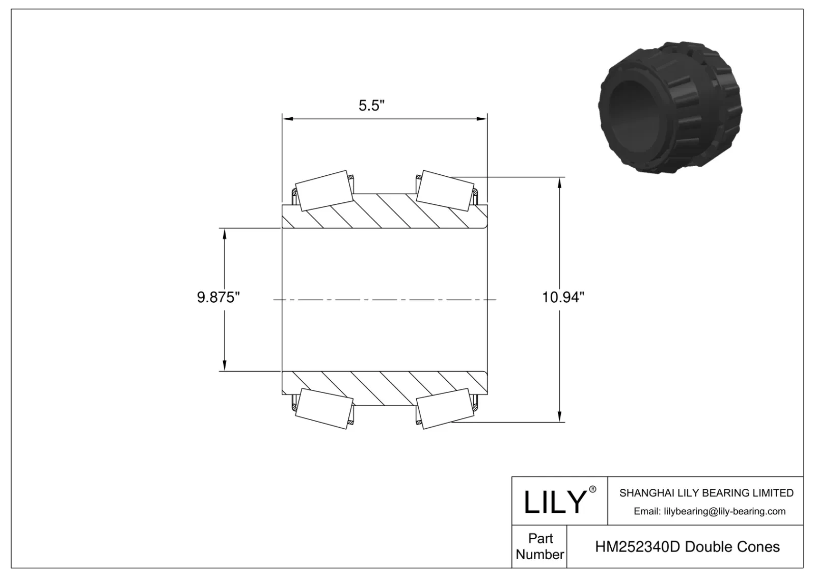 HM252340D | Double Cones (Imperial) | LILY Bearing