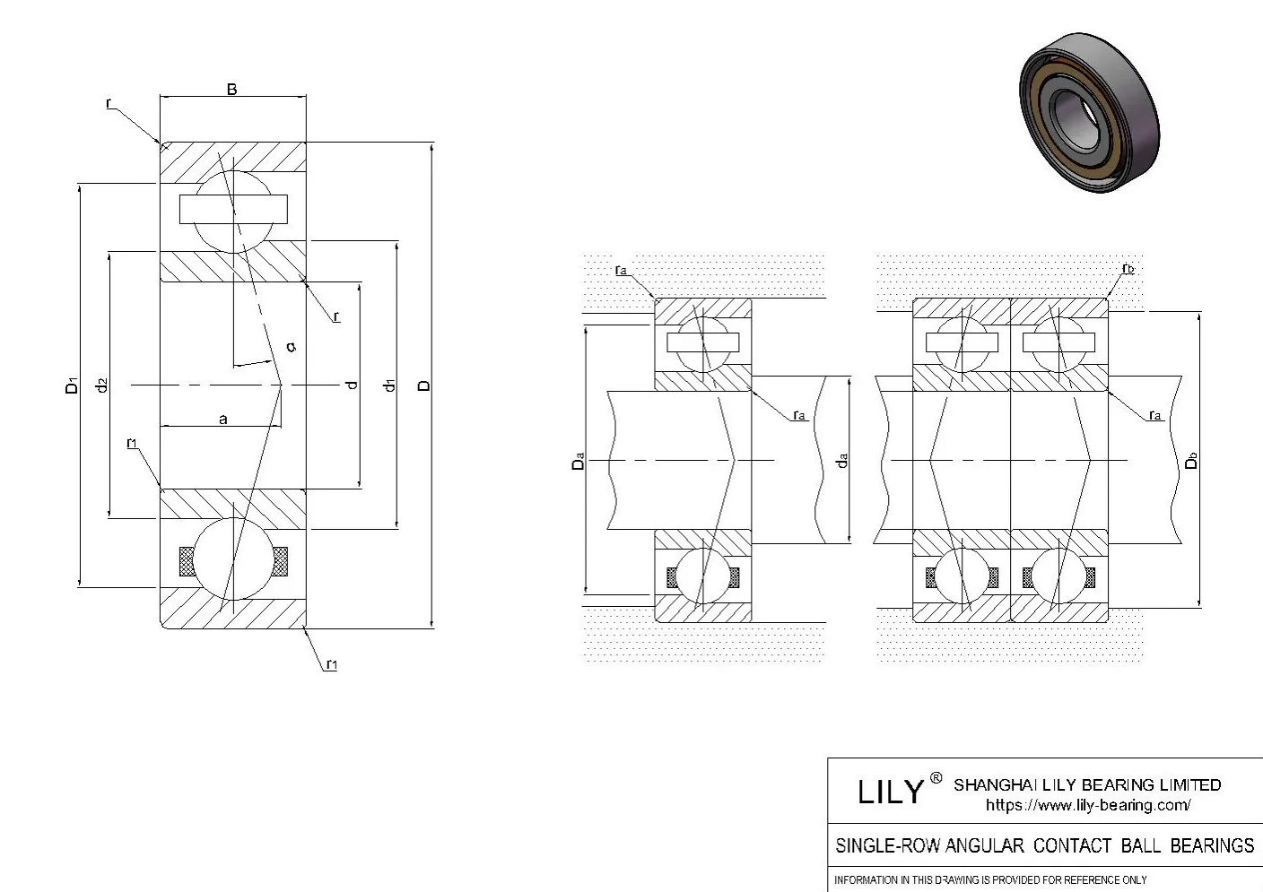 SS7019 | Stainless Steel Single Row Angular Contact Ball Bearings ...